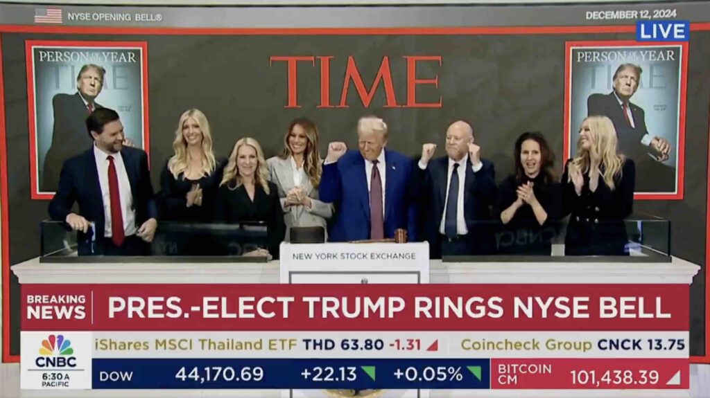 WATCH: Trump Rings Opening Bell At NYSE, 'USA' Chant Breaks Out